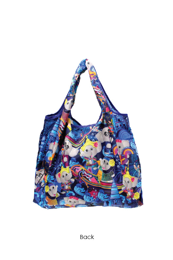 Eleph Origami Heritage Easy Bag M - Chang Pak Tai : Blue/Pink – Eleph ...
